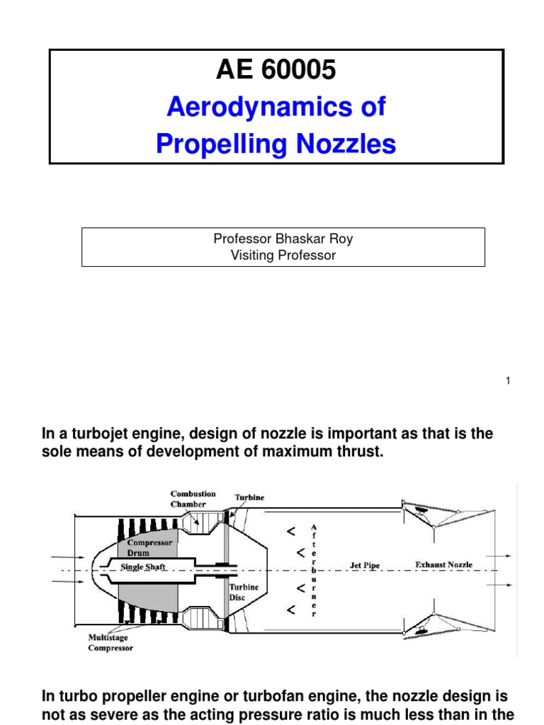 Aerodynamics of Turbojet Nozzles | PDF | Jet Engine | Gas Turbine
