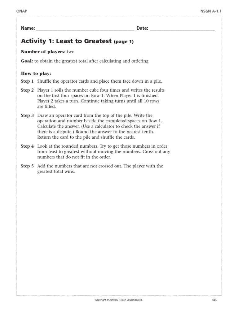 Unit 1 - Numeracy and Number Sense PDF | PDF | Decimal | Fraction ...