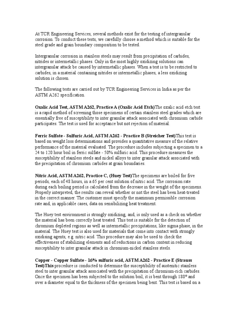 IGC Test | PDF | Stainless Steel | Corrosion