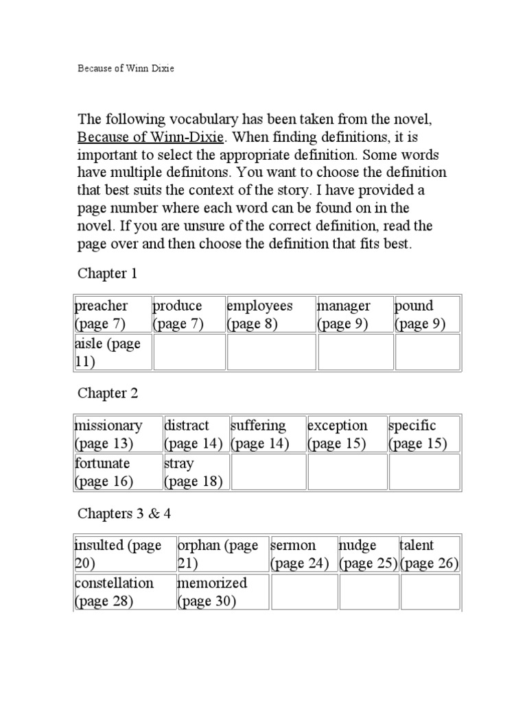 Because of Winn Dixie | PDF | Books | Human Communication