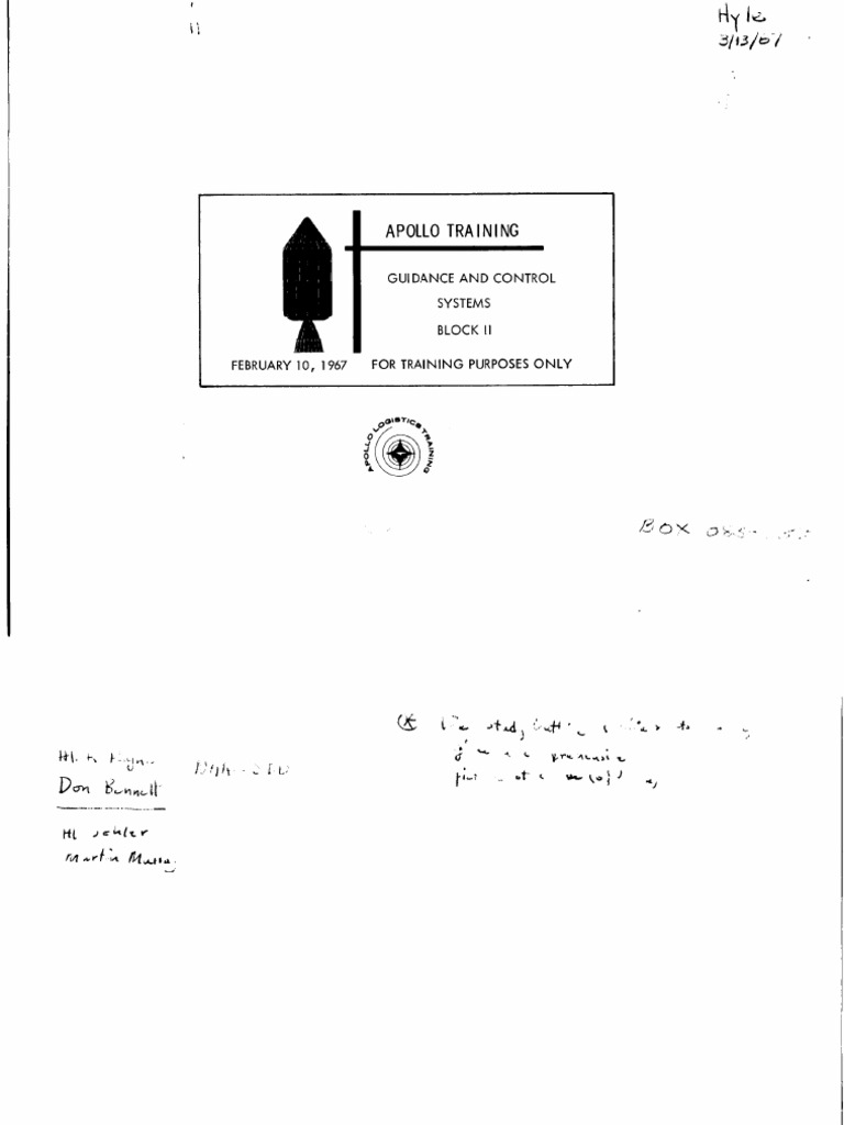 Apollo Training Guidance and Control 02101967 | PDF | Attitude Control ...