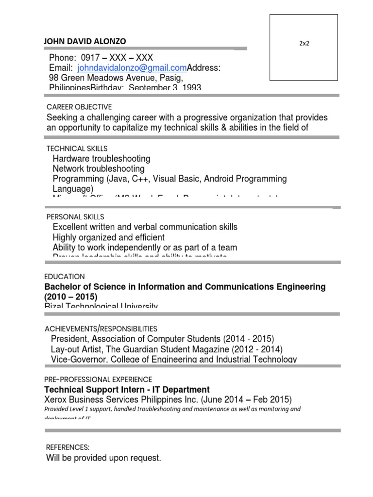Resume Sample | PDF