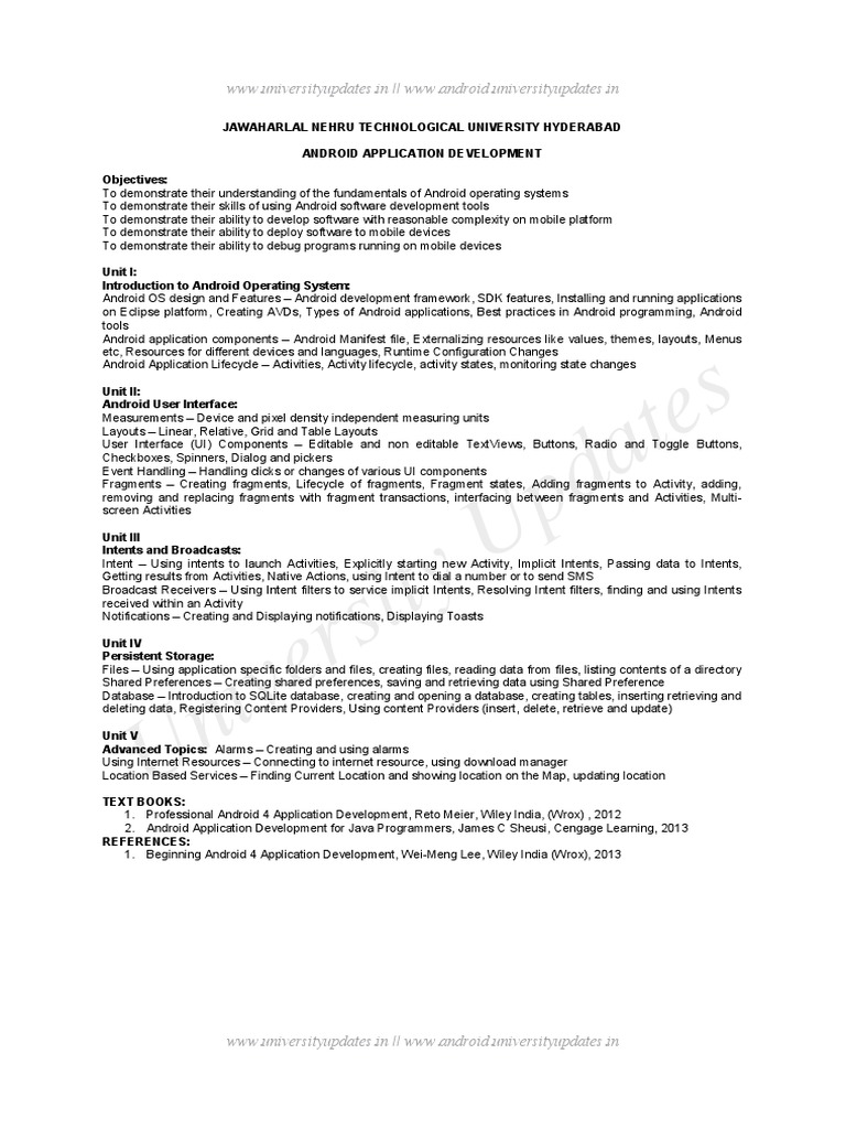 Android Application Development Pdf Android Operating System Computer File