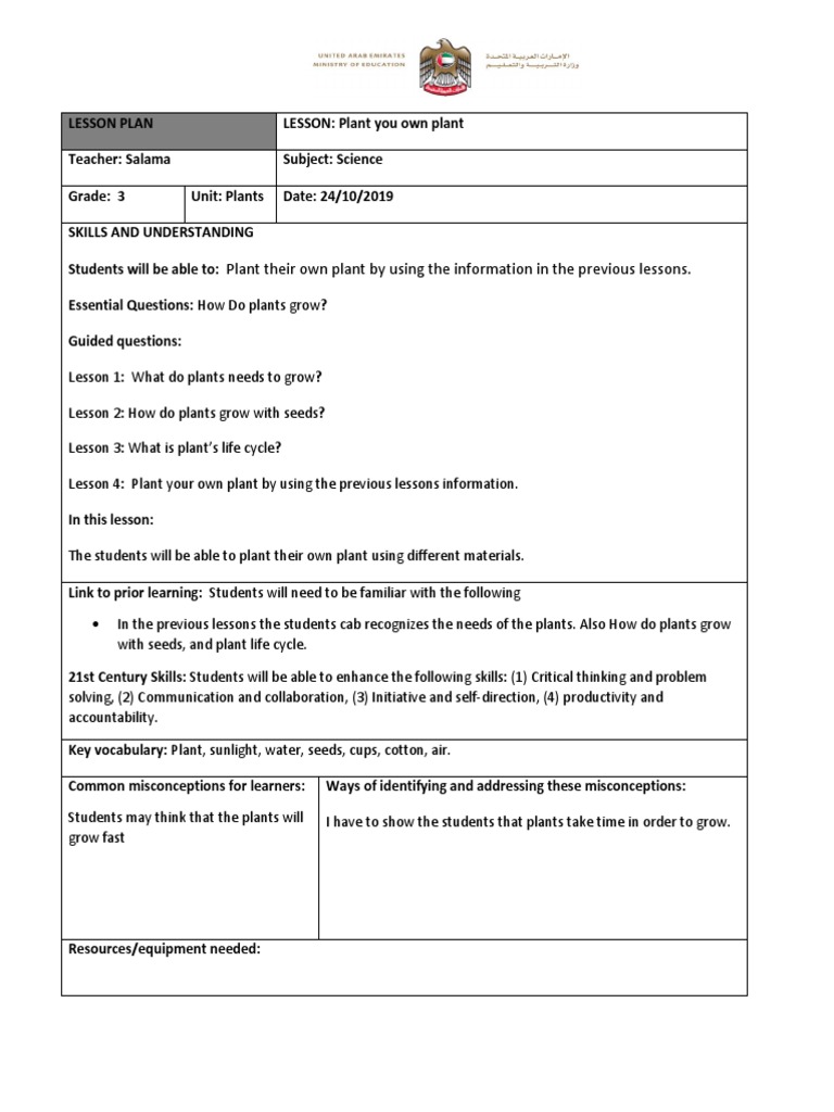 Lesson Plan 5 | PDF | Lesson Plan | Education Theory