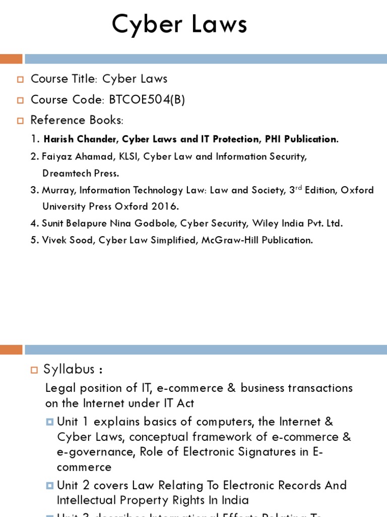 Cyber Law Unit 1 | PDF | Ip Address | Internet Protocol Suite