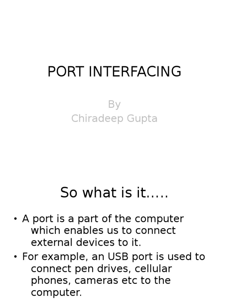Port Interfacing By Chiradeep Gupta Pdf Scada Inputoutput