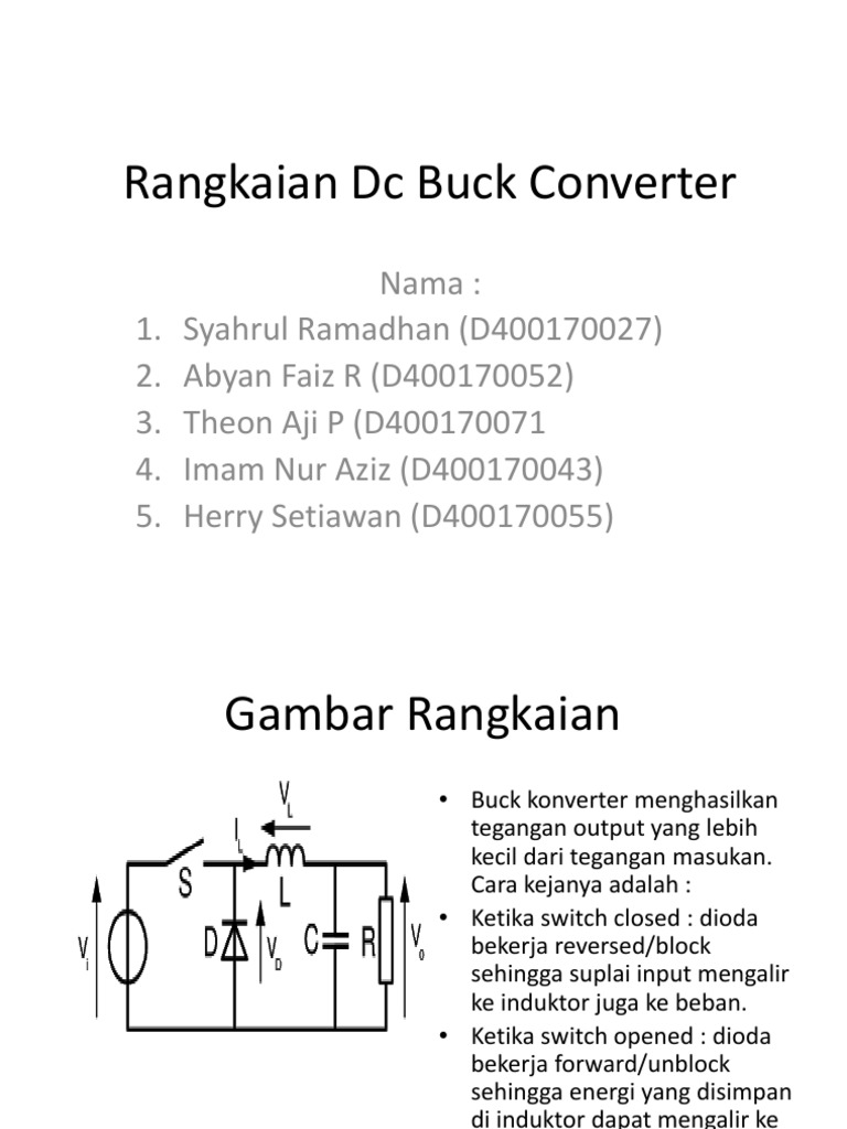 Rangkaian DC Buck Converter | PDF