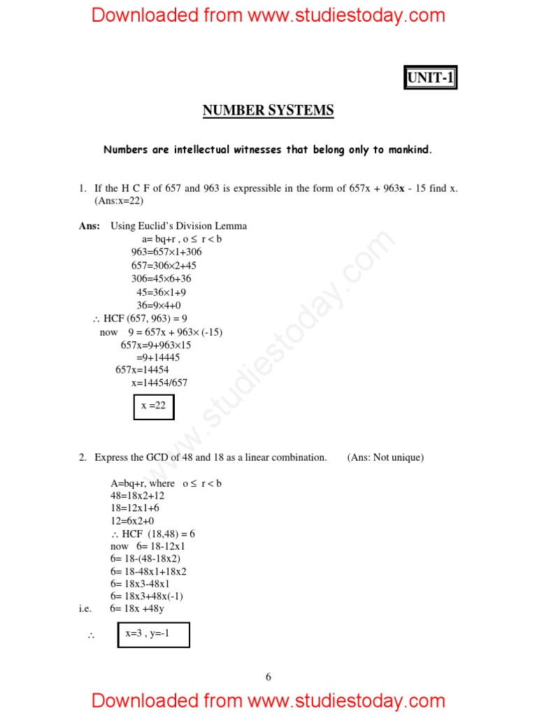Class 10 Number Systems Assignment 1 | PDF | Prime Number | Numbers