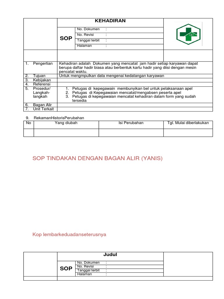 SOP Kehadiran | PDF