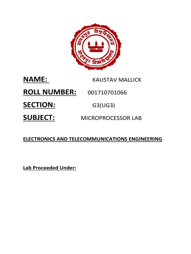 Microprocessor Assignment | PDF | Assembly Language | Central Processing Unit