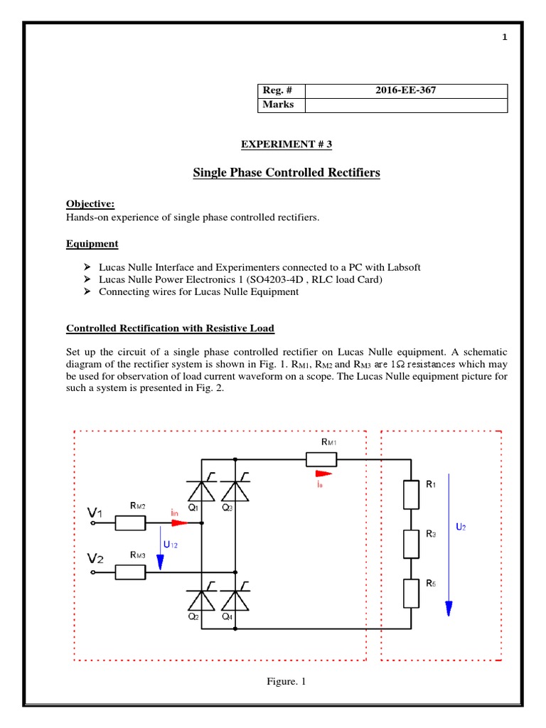 Single Phase Controlled Rectifiers Lab | PDF | Rectifier | Inductance