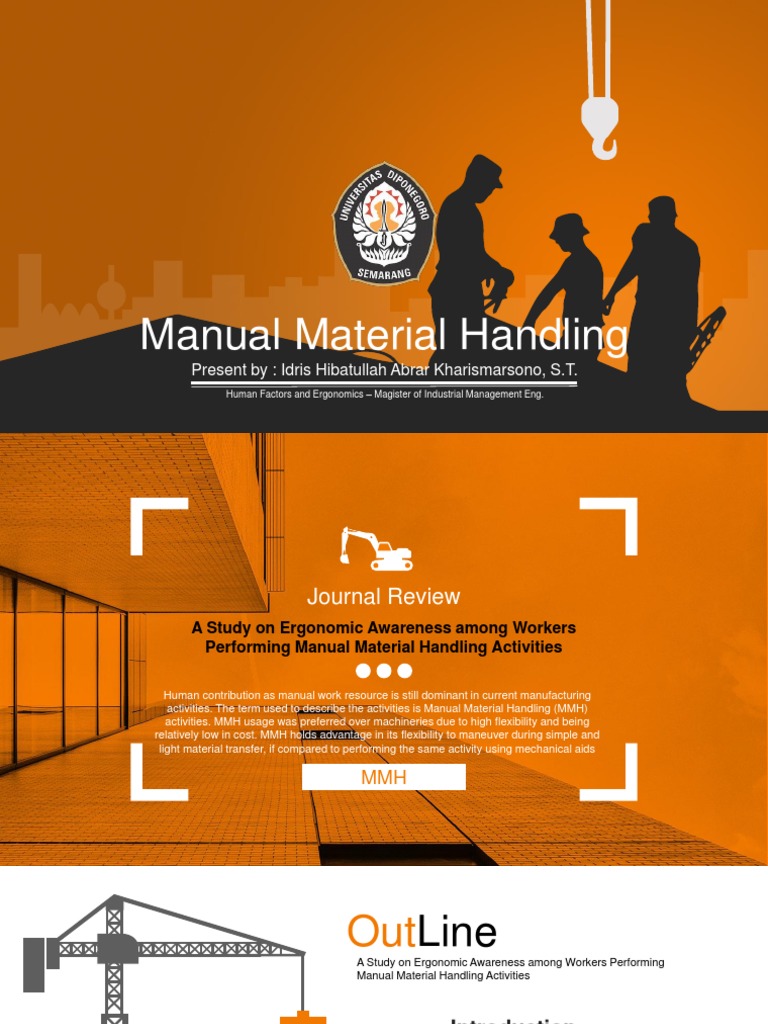Manual Material Handling | PDF | Human Factors And Ergonomics