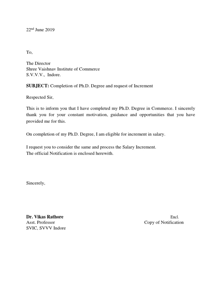 Increment Letter | PDF