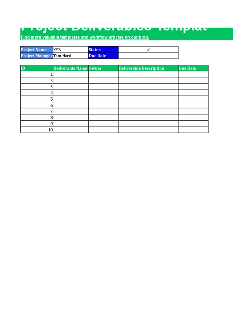 Project Deliverables Template by Filestage | PDF | Computers