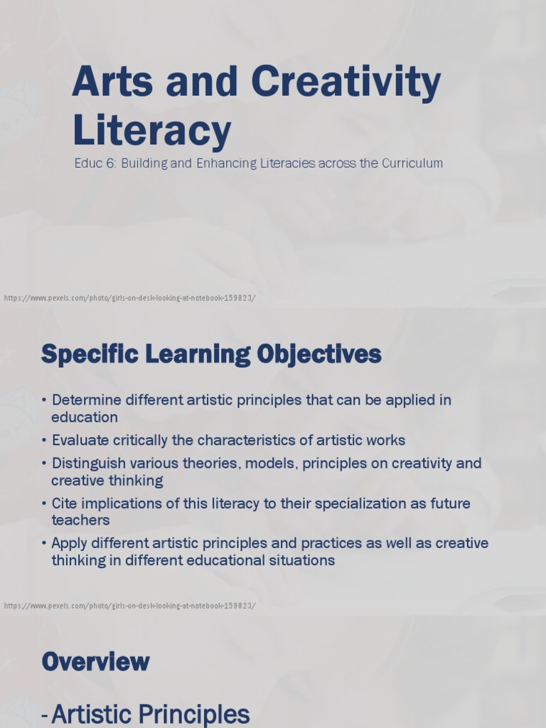 Arts and Creativity Literacy PDF | PDF | The Arts | Creativity