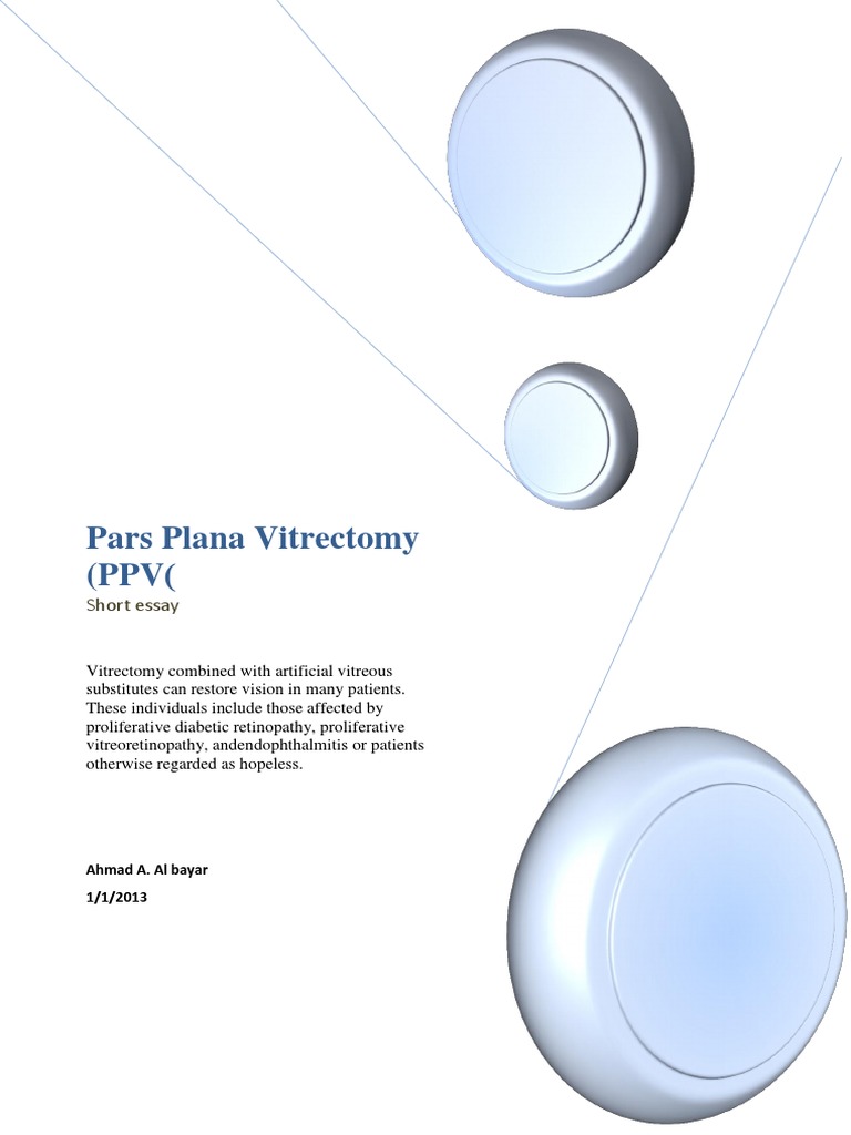Pars Plana Vitrectomy PDF | PDF | Gel | Ophthalmology