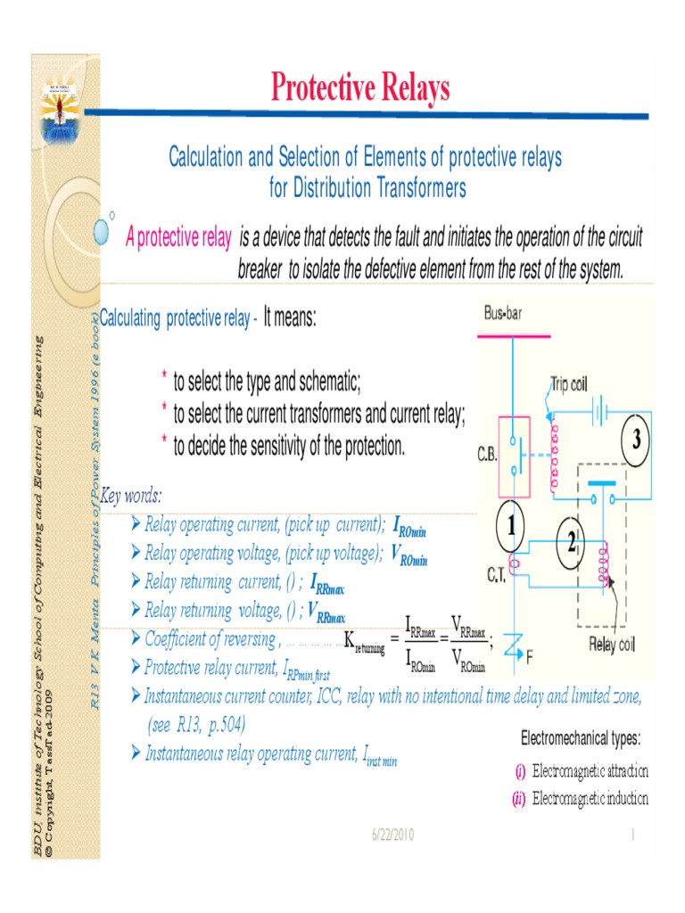 Power System Protection | PDF | Relay | Transformer