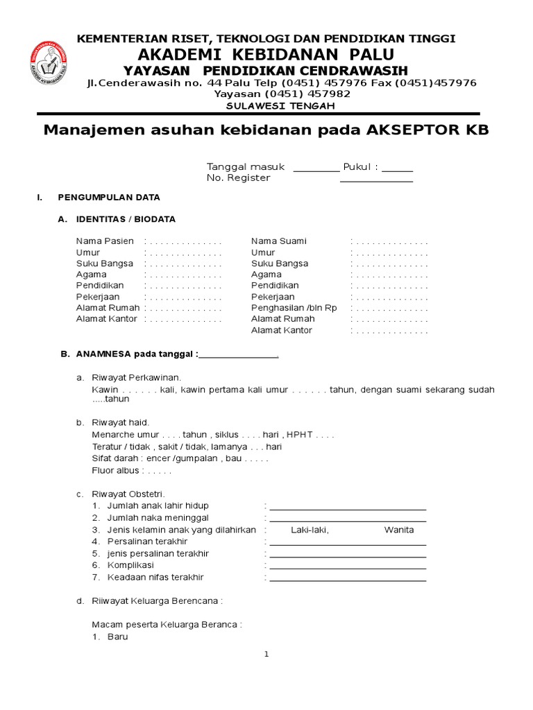 Format Askeb KB | PDF
