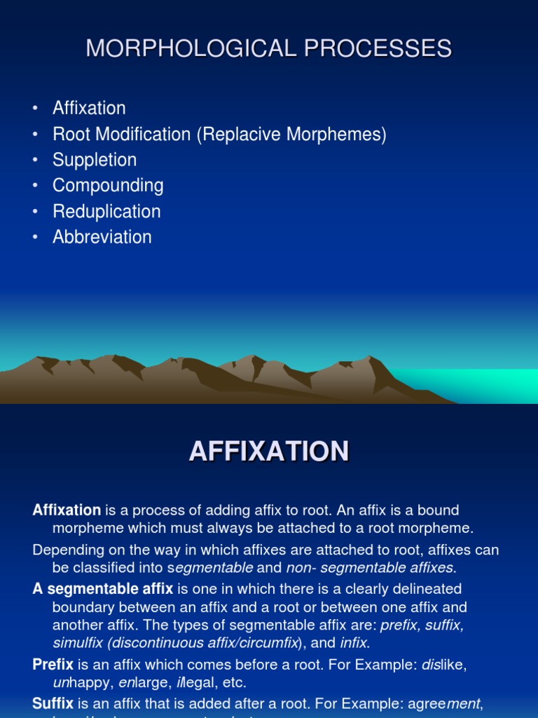 Affixation | PDF | Language Families | Languages