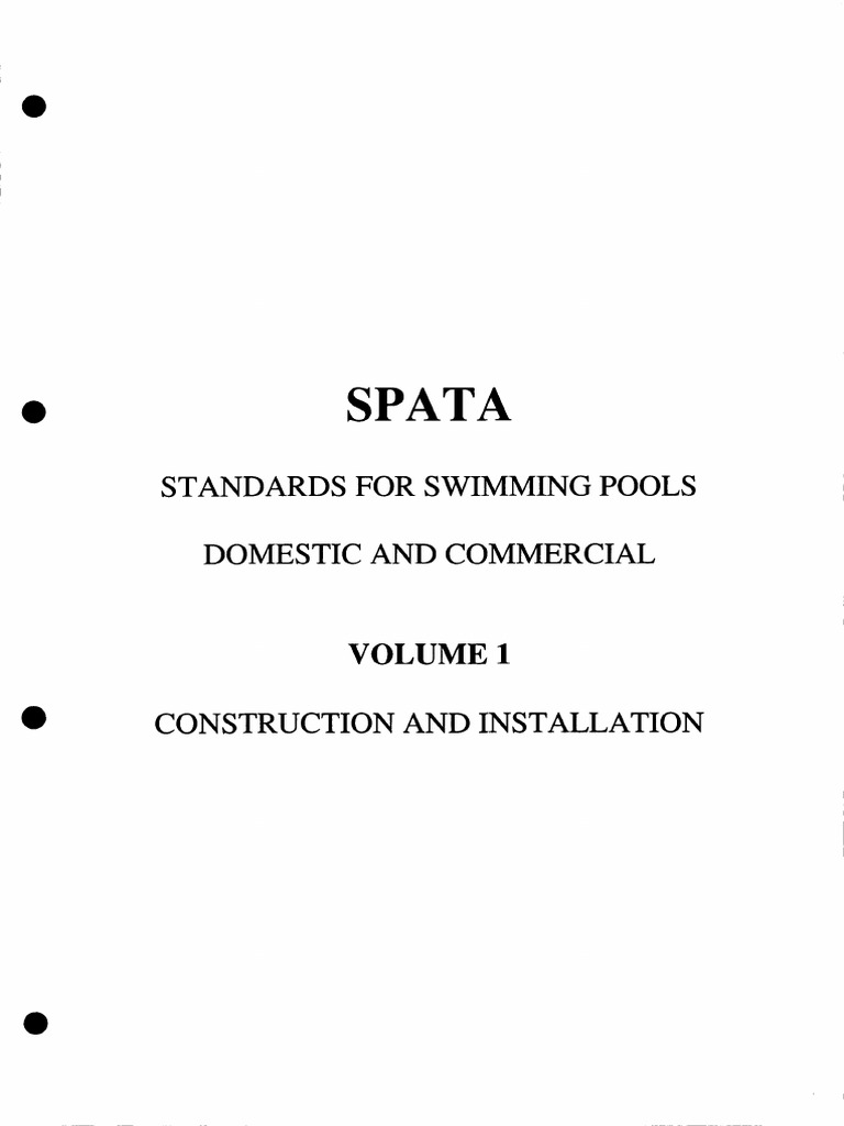 Spata Vol. 1 | PDF | Swimming Pool | Concrete