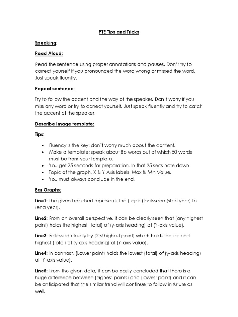 Method PTE | PDF | Chart | Essays