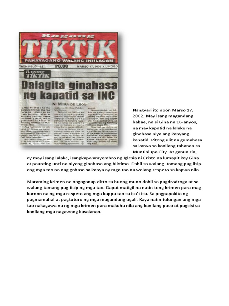 Filipino Project | PDF