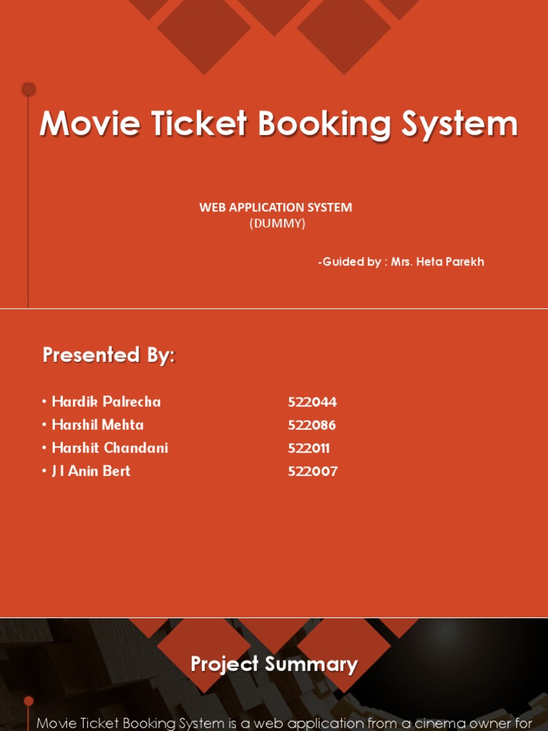 Online Movie Ticket Booking System | PDF | Databases | Use Case