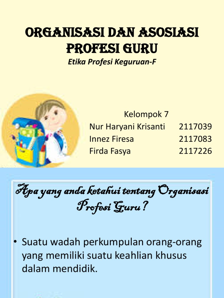 Organisasi Dan Asosiasi Profesi Guru | PDF