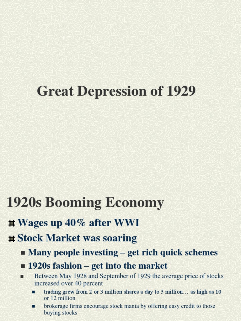 Causes and Effects of the Great Depression | PDF | New Deal | Franklin ...