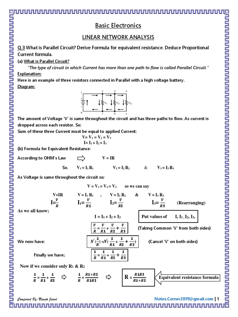 Basic Electronics | PDF | Series And Parallel Circuits | Electrical Network