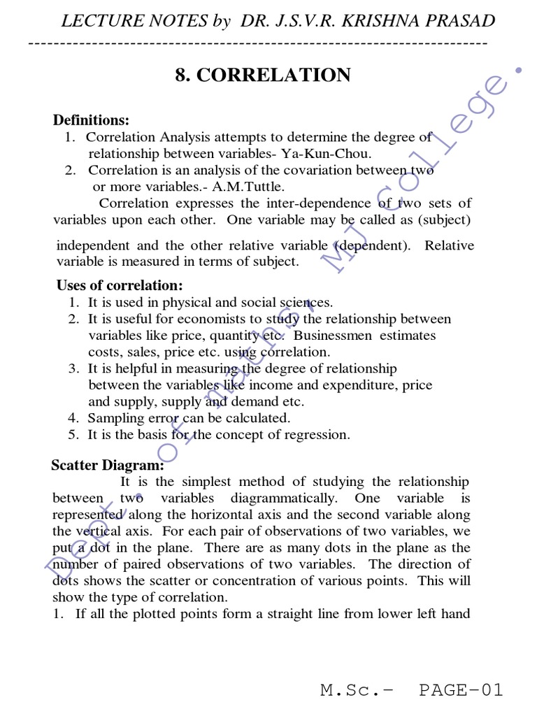 Correlation | PDF | Correlation And Dependence | Multivariate Statistics
