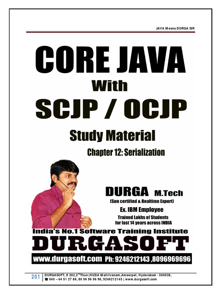 Serialization PDF | PDF | Class (Computer Programming) | Method (Computer Programming)