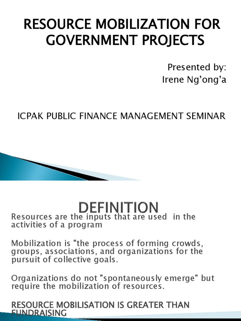 Resource Mobilization and Financial Management | PDF | Resource ...