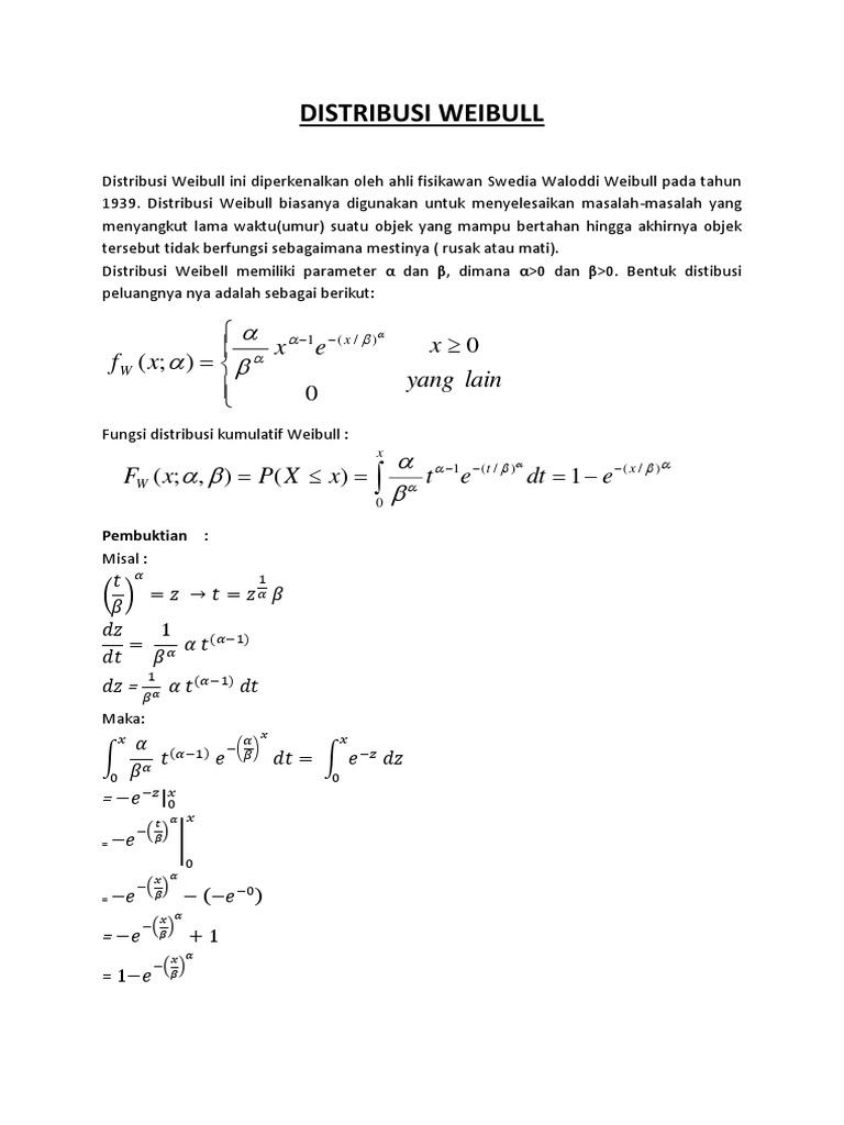 Distribusi Weibull | PDF