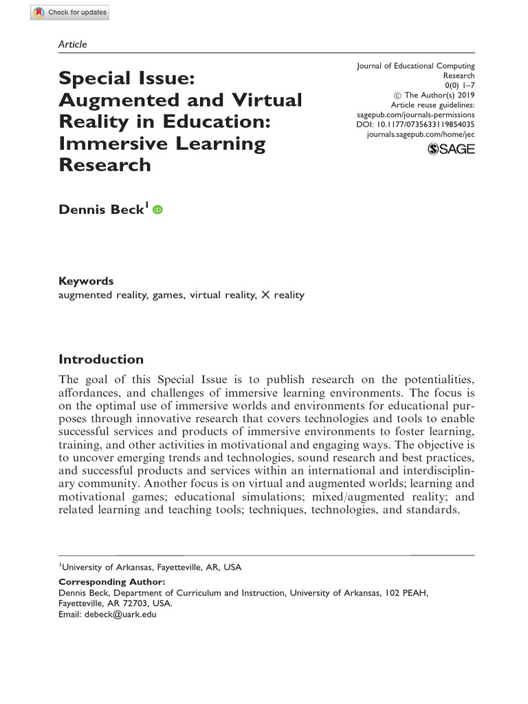 Beck 2019 | PDF | Educational Technology | Learning