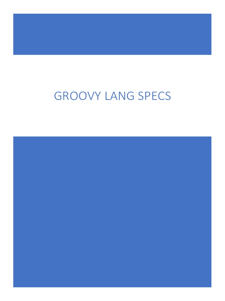 Groovy Lang Specification | PDF | Command Line Interface | Method ...