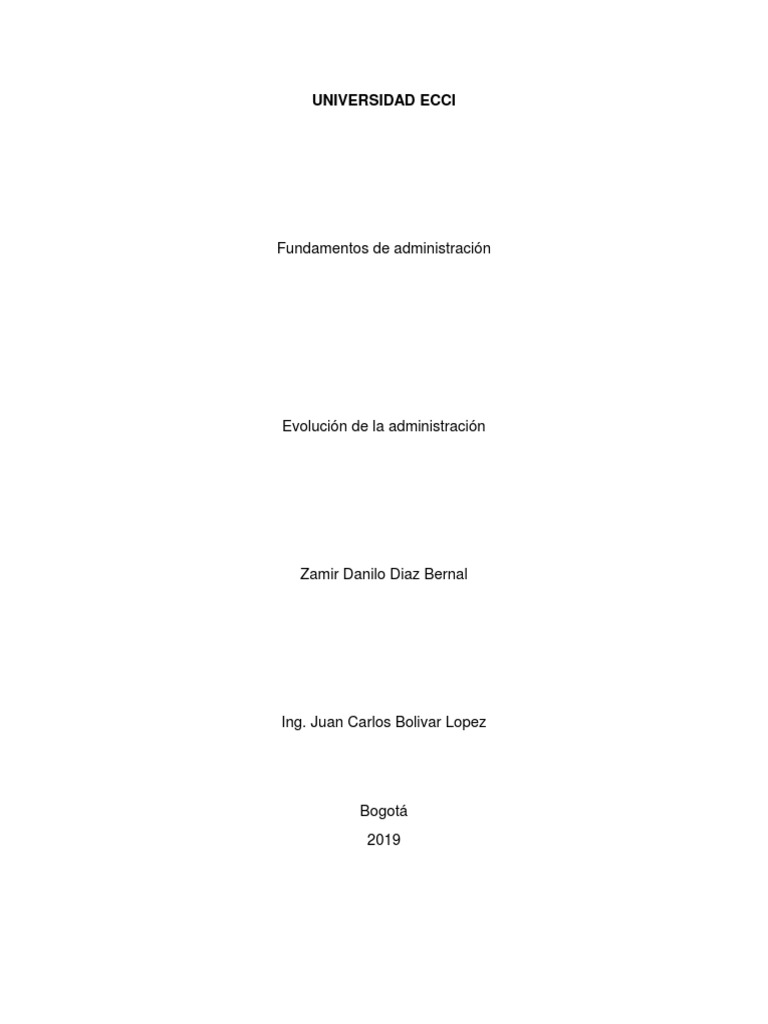 Universidad Ecci | Descargar gratis PDF | Planificación | Division de trabajo