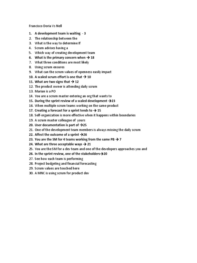 PSM 2 - Exam Questions | PDF