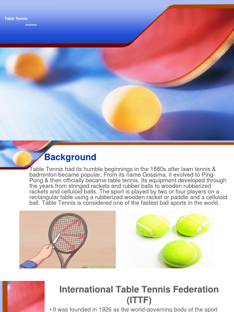 Table Tennis Fundamentals Guide | PDF | Table Tennis | Sports Equipment