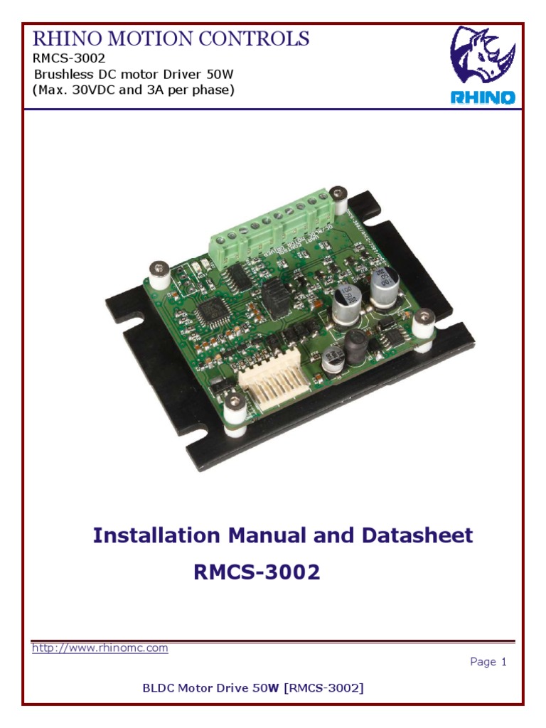 RMCS 3002 | PDF | Electric Motor | Power Supply