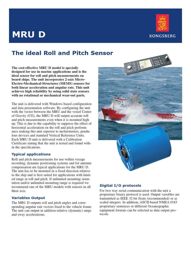 Seatex MRU D PDF | PDF | Sensor | Rotation Around A Fixed Axis