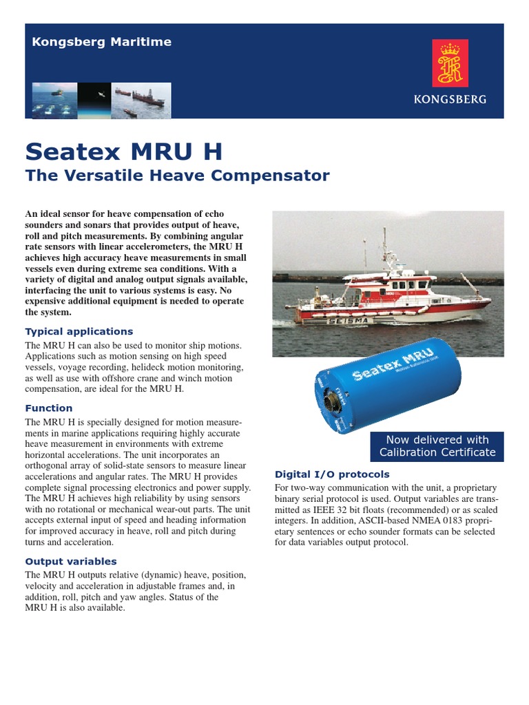 Seatex MRU H PDF | PDF | Sensor | Electrical Engineering