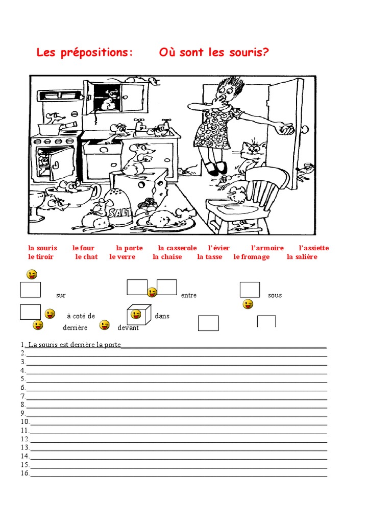 Exercices sur les prépositions de lieu | PDF
