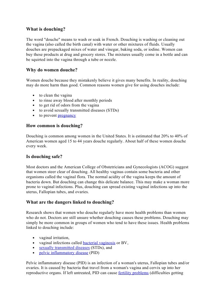 What Is Douching | PDF | Pregnancy | Miscarriage