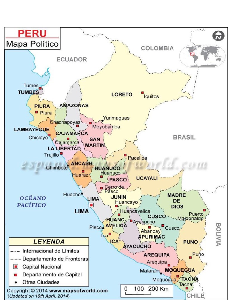 Mapa Politico Del Peru | PDF
