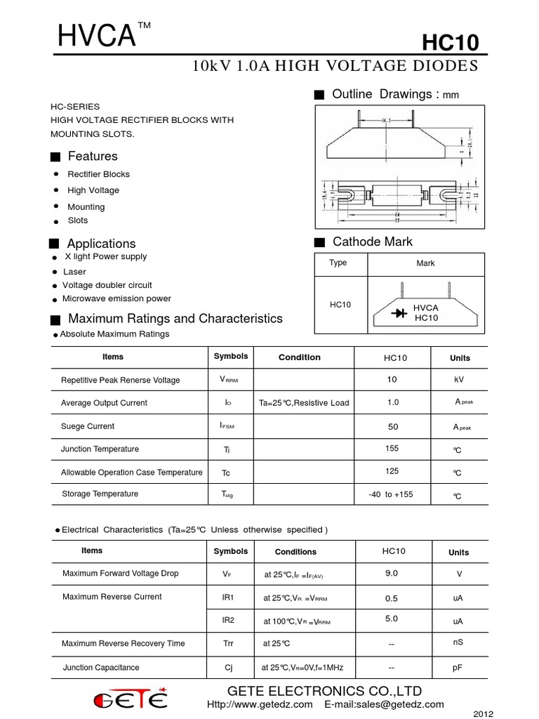 HC10 PDF | PDF | Diode | Rectifier