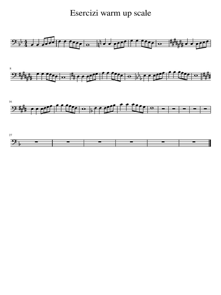 Esercizi Warm Up Scale PDF | PDF