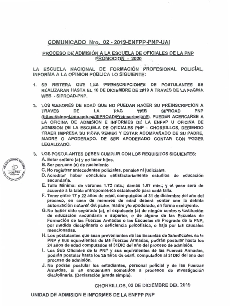 1920doc - COMUNICADO N°2 ENFPP | PDF