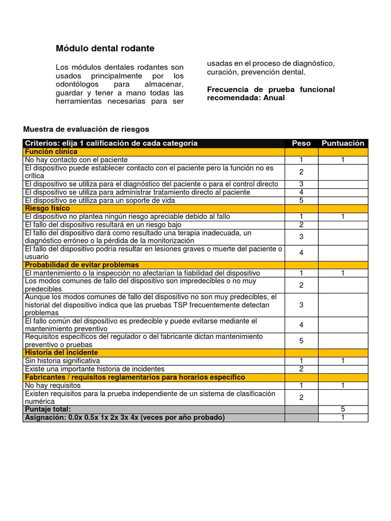 Módulo Dental Rodante | Descargar gratis PDF | Diagnostico medico ...