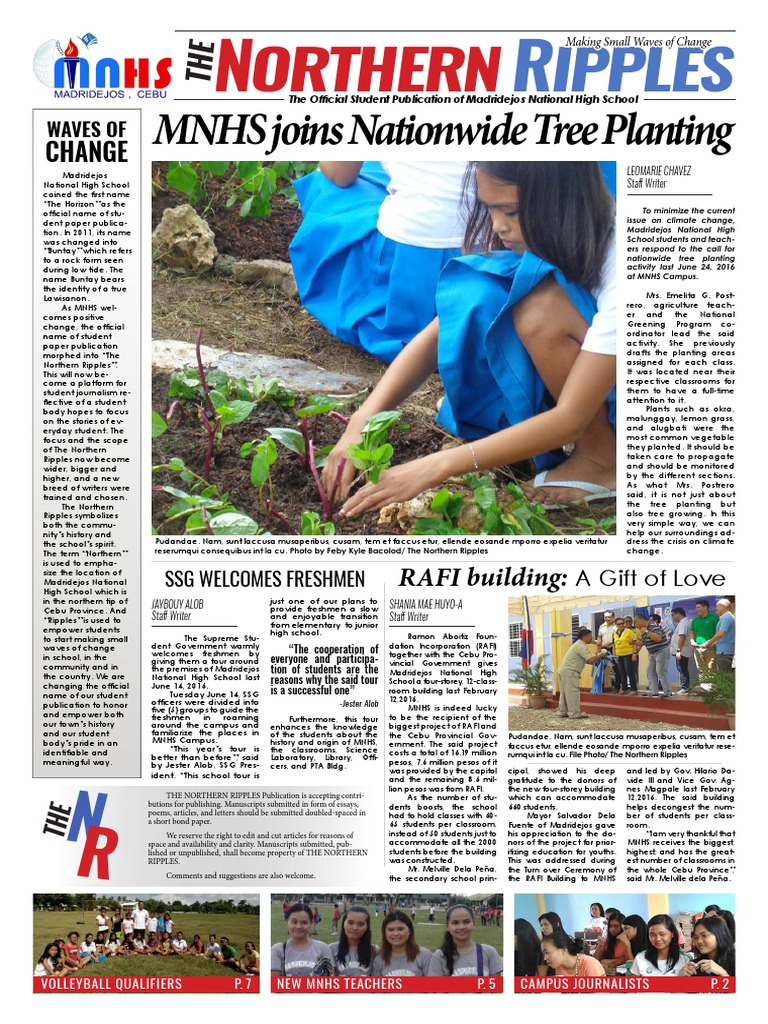 MNHS School Paper Lay-Out | PDF | Teachers | Bachelor's Degree